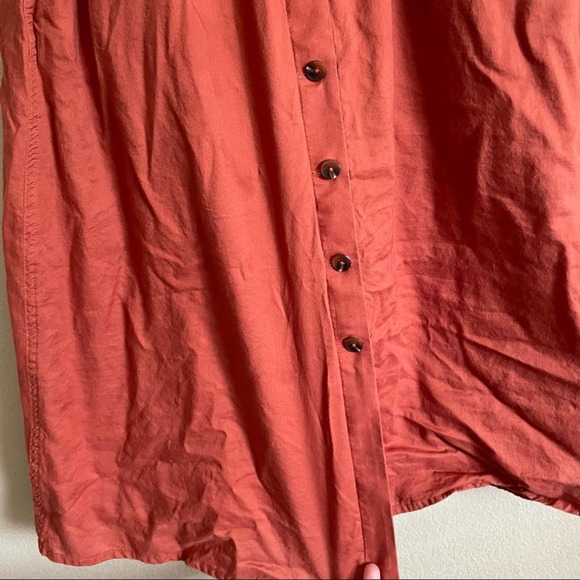 Madewell | Skirts | Madewell Palisade Buttonfront Midi Skirt In Rust ...